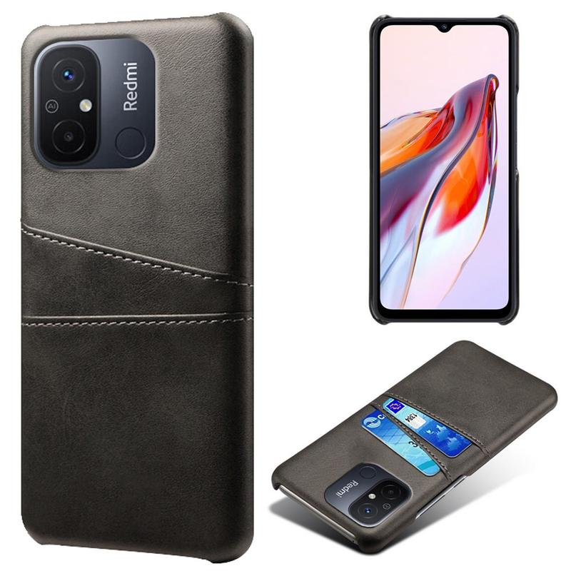 Custodia in Plastica Rivestita per Xiaomi Redmi 12C con Tasche per ...